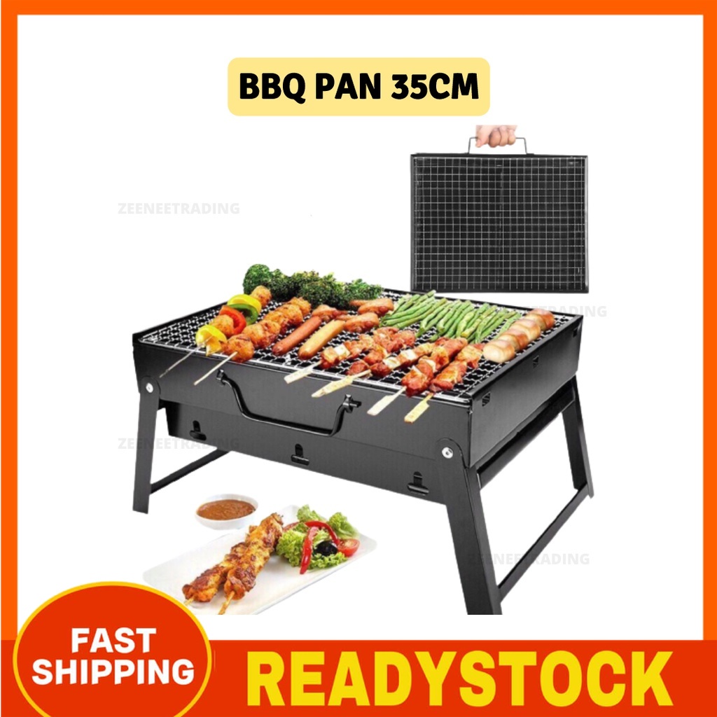 Portable Barbeque Grill Pan Pembakar Arang Bbq Tempat Bakar Satay Arang ...