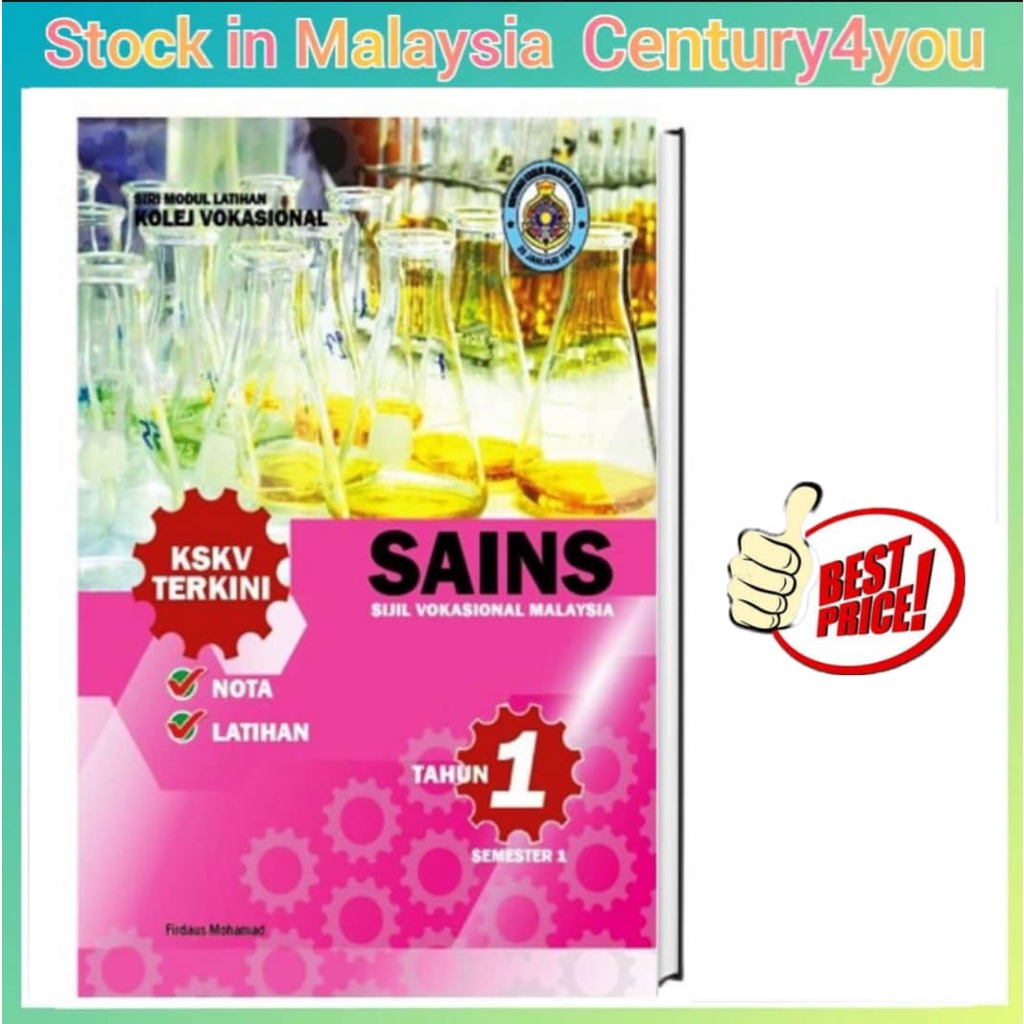 Siri Modul Latihan Kolej Vokasional: Sains Tahun 1 Semester 1 | Shopee Malaysia