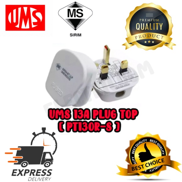 UMS PT130R-S 13A Plug Top Sirim Approved [Ready Stock] | Shopee Malaysia