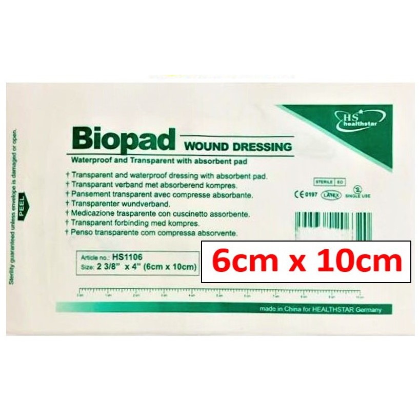 BIOPAD WOUND DRESSING WATERPROOF (6CM x 10CM) | Shopee Malaysia