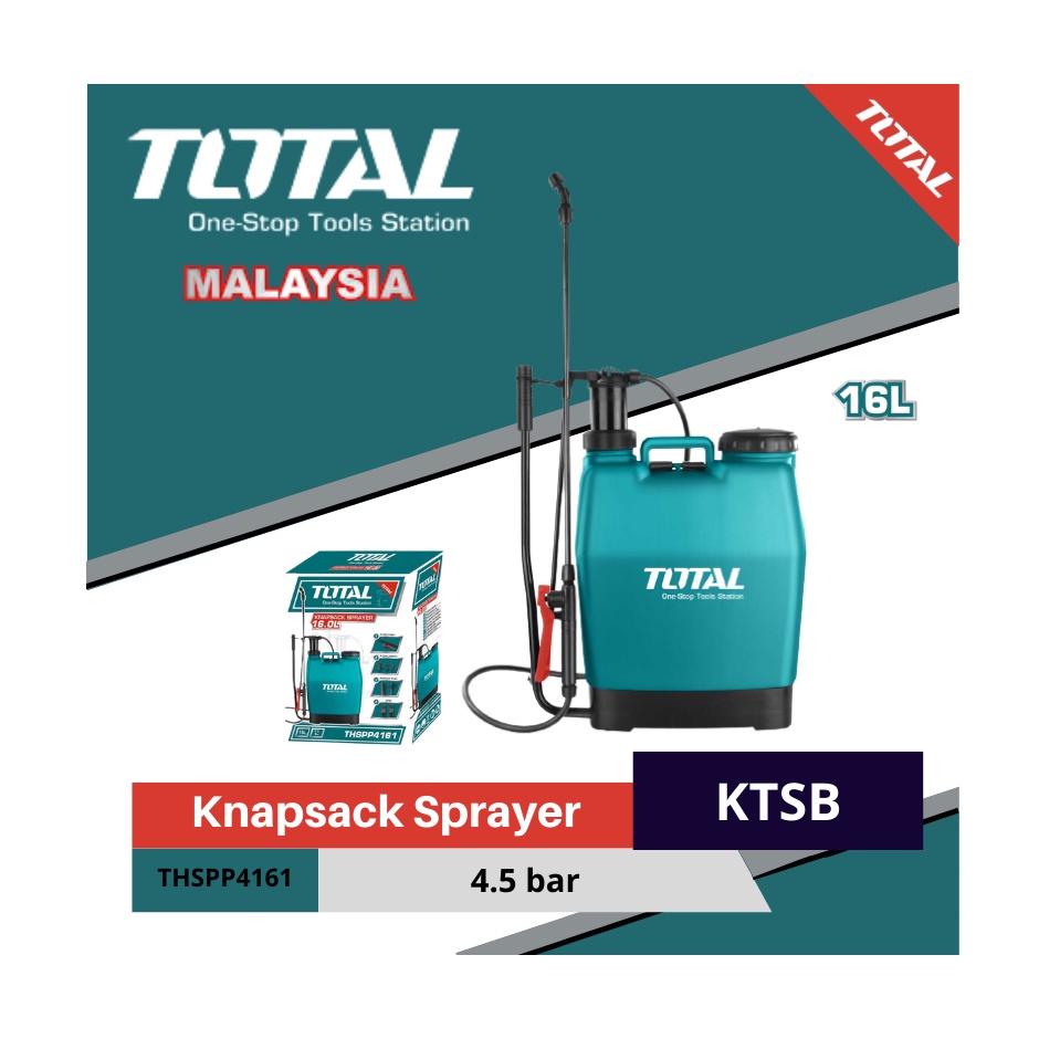 TOTAL Knapsack Sprayer 16 Litres THSPP4161 | Shopee Malaysia