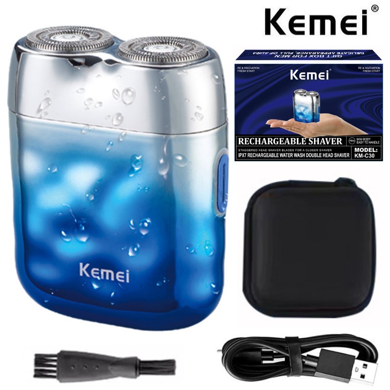 Kemei Mobile Shaver MINI Electric Razor Portable Porket Beard Trimmer ...