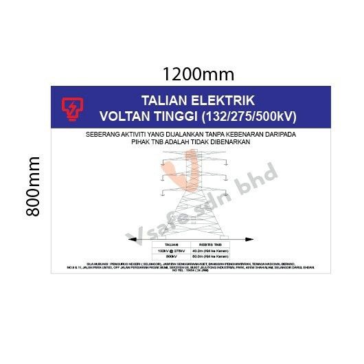 TNB Outdoor Signage AWAS Voltan Tinggi High Voltage | Shopee Malaysia