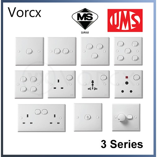 UMS 3 Series Switches and Socket Outlet | Shopee Malaysia