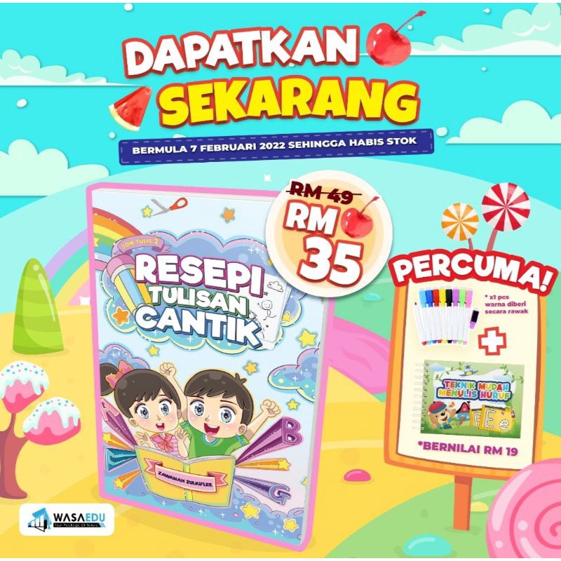 buku resepi tulisan cantik buku kanak kanak prasekolah book buku ...