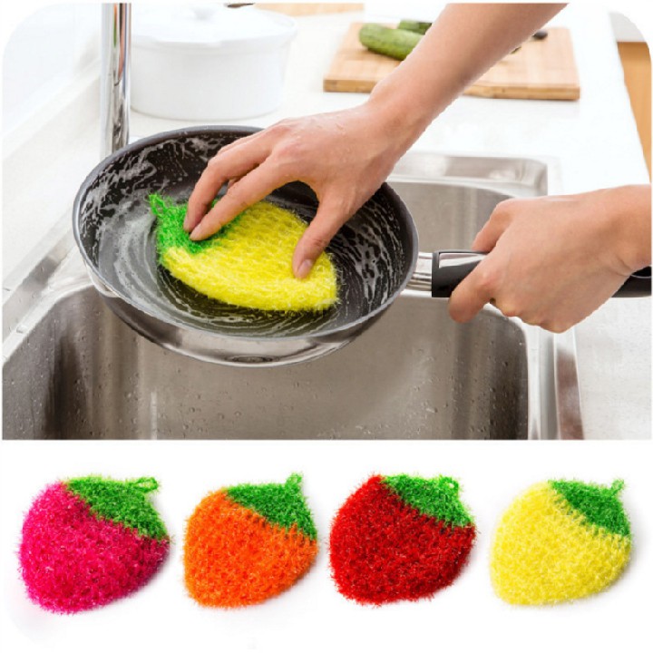 [Ready Stock] Strawberry Moop Sponge Strawberry Dishwashing, sponge ...
