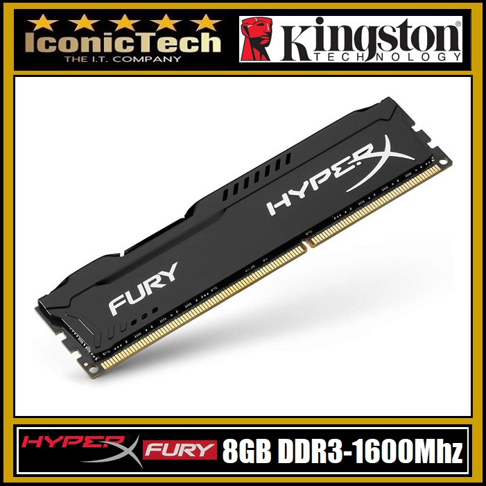 Kingston HyperX FURY 8GB DDR3 1600MHz CL10 Gaming Ram (BLACK) | Shopee Malaysia