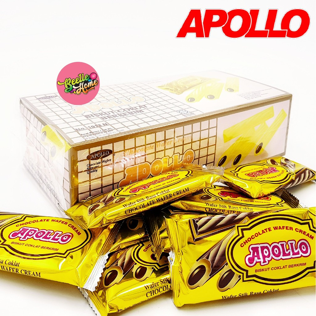 APOLLO CHOCOLATE WAFER CREAM STICKS / BISKUT COKLAT BERKERIM 30PKTS ...