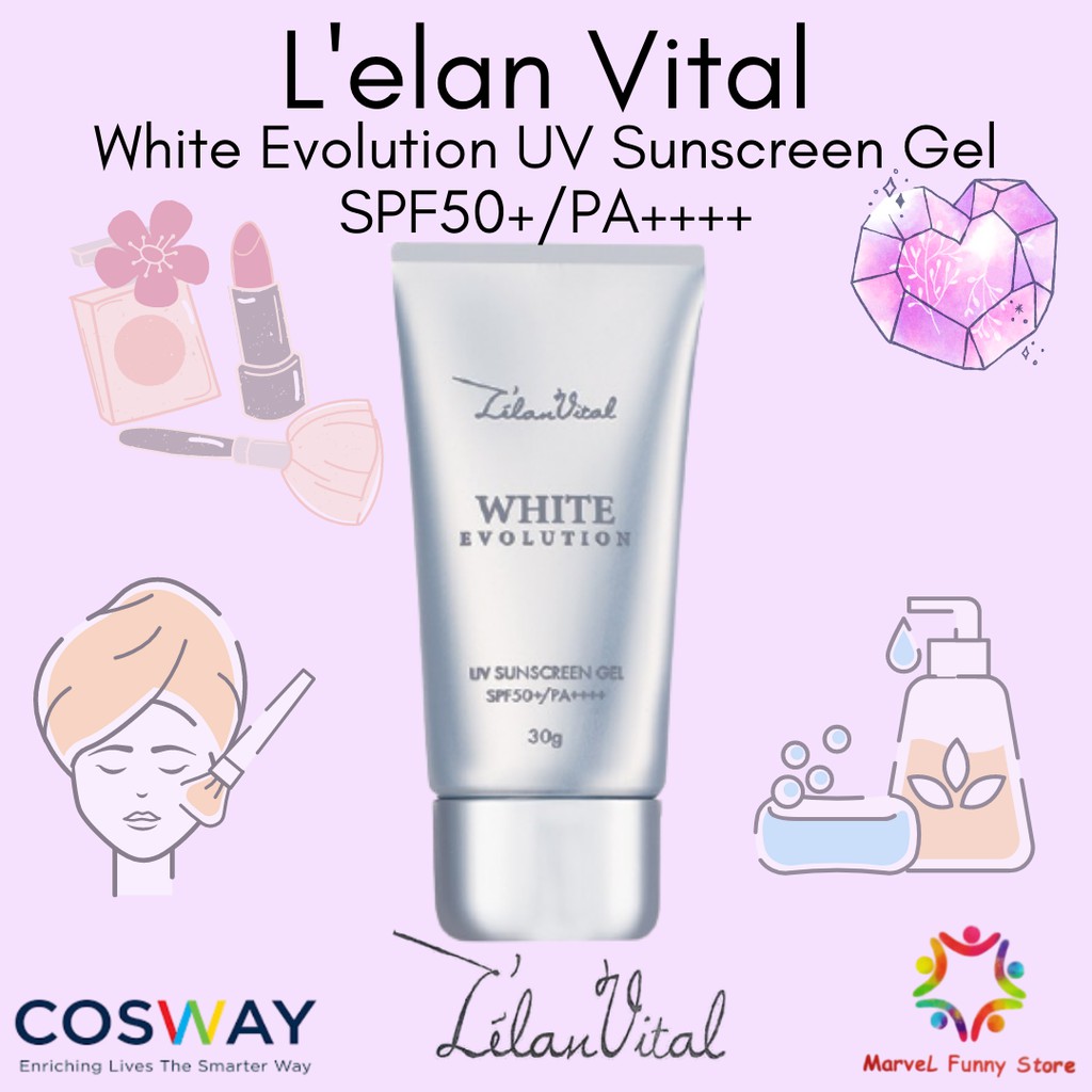 Cosway l’élan lelan vital white evolution uv sunscreen gel spf50+/pa ...