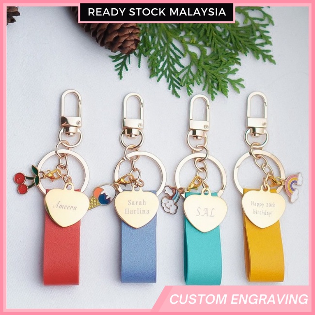 Personalised Keychain Nama Name Engrave Cute Keychain Custom Name ...
