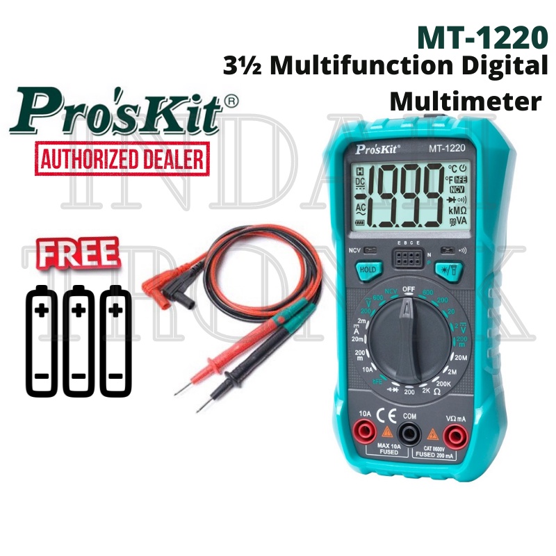 Pro'sKit MT-1220 3½ Digital Multimeter | Shopee Malaysia