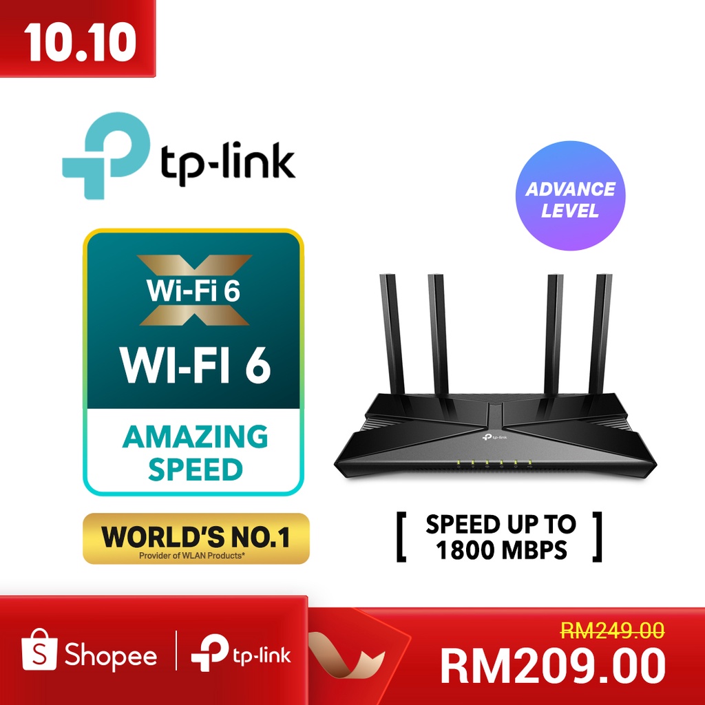 TP-Link Onemesh Archer AX23 - AX1800 Dual-Band Wireless AX WiFi 6 ...