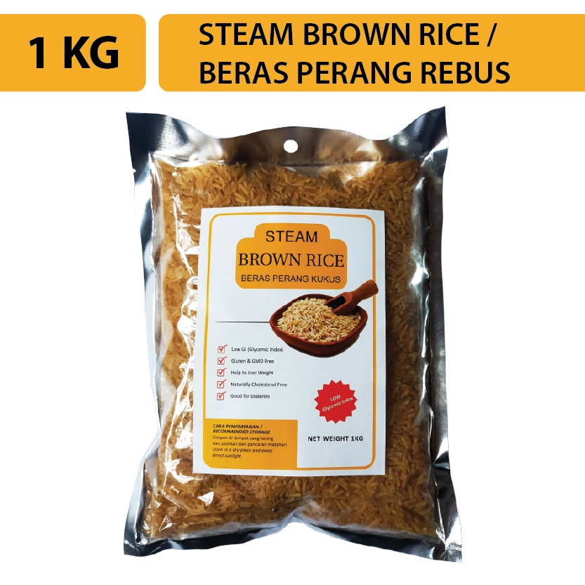 [Ready Stock] 1kg Beras Perang Rebus / Steam Brown Rice | Shopee Malaysia