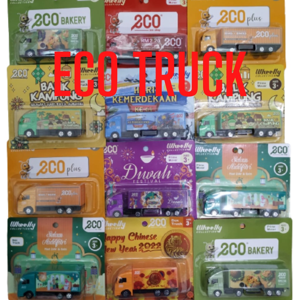Eco Shop Truck & Treler WHEELLY collection truck die cast box truck ...