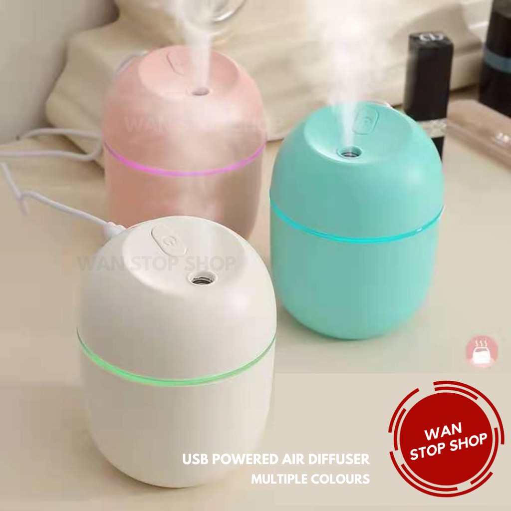 USB Powered Humidifier Mini Cute Humidifier with LED Air Diffuser Air ...