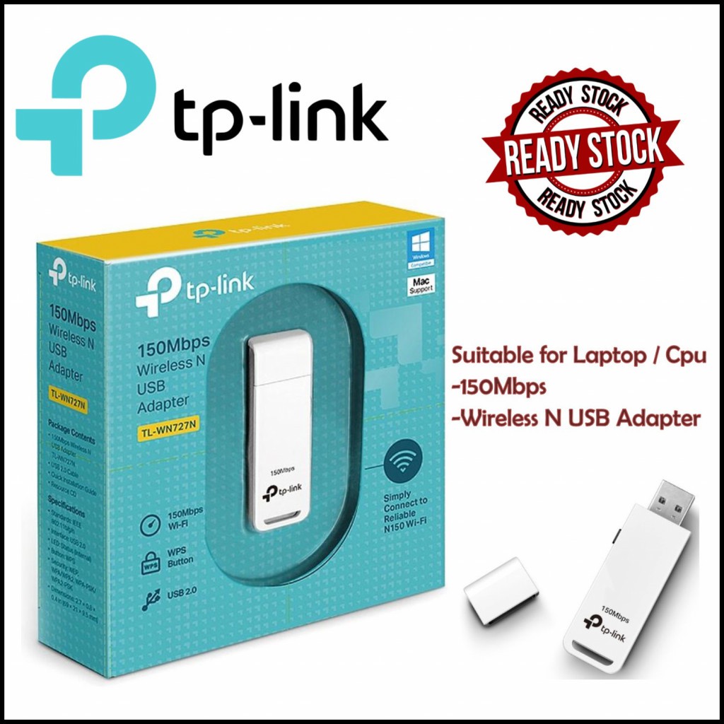 Tp-link wireless n usb adapter tl-wn727n - 150mbps /tl-wn823n - 300mbps ...