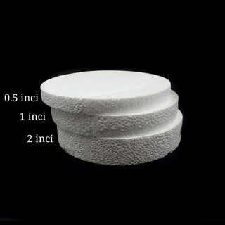 Gabus Bulat Round Polyfoam Tinggi 0.5"(inch)/1"/2", Lebar 6"/8"/10"/12 ...