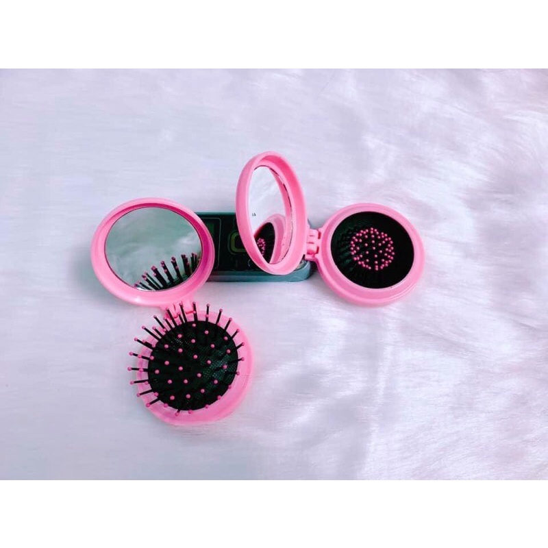 Round mirror with comb | Shopee Malaysia