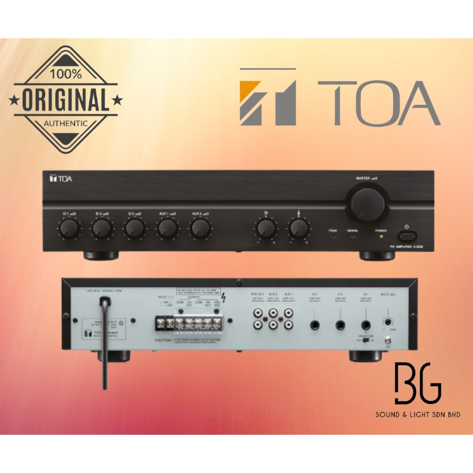 TOA A2120 Mixer Power Amplifier Mixing Amplifier For Surau / Masjid ...