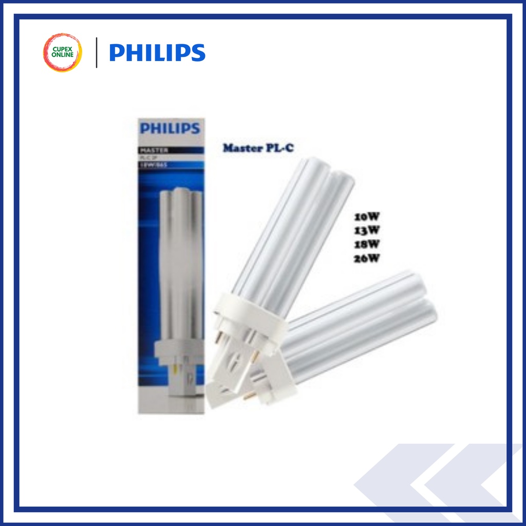 PHILIPS Master PL-C 10W/13W/18W/26W 2 Pin (827/830/840/865) (cupex) | Shopee Malaysia