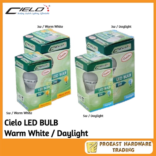 CIELO - LED Bulb Gen2 [WarmWhite / Daylight] ( 3w - 5w ) | Shopee Malaysia
