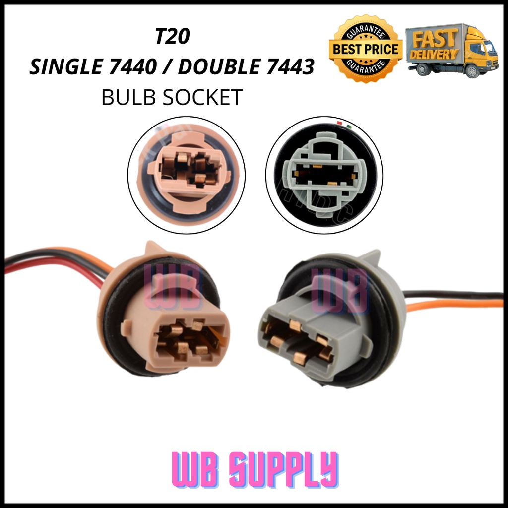 T20 SINGLE DOUBLE Car Lamp Lights Bulb Socket Adapter Extension ...