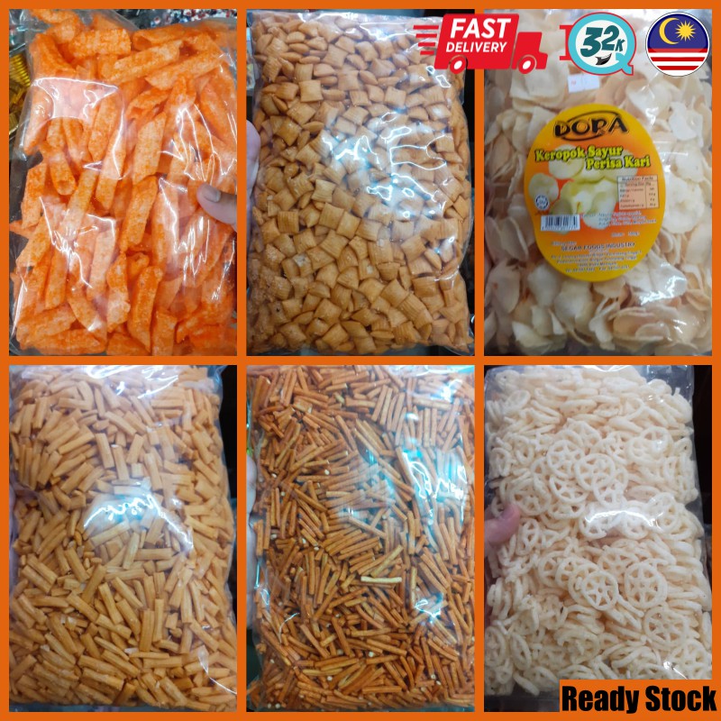 [Ready Stock] Keropok Pelbagai Jenis Dan Perisa 450 gm+ to 1000 gm+ ...