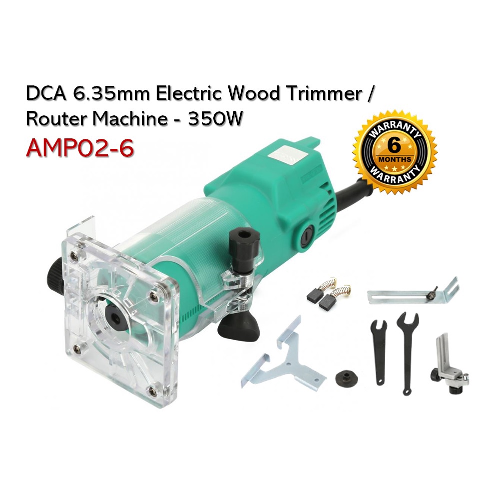DCA AMP02-6 1/4" ( 6.35mm ) Electric Wood Trimmer / Router Machine ...