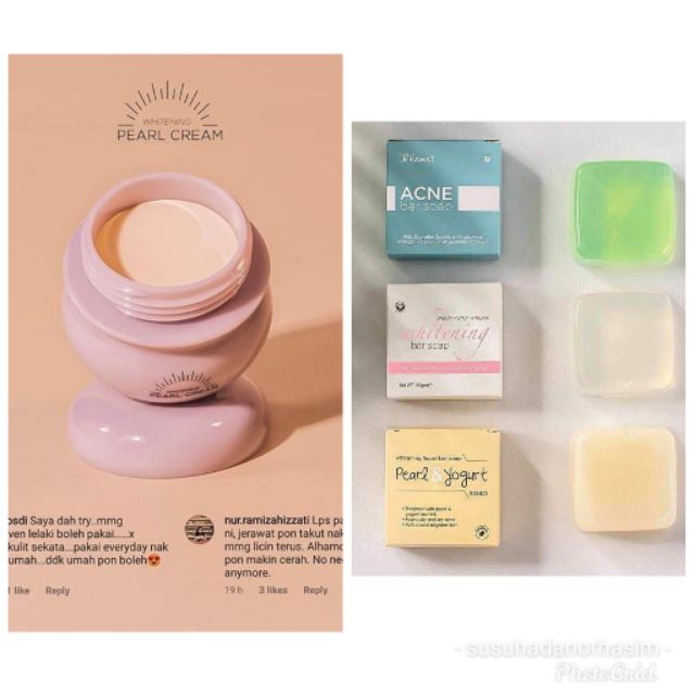 Whitening Pearl cream & sabun sendayu tinggi 100% original | Shopee ...