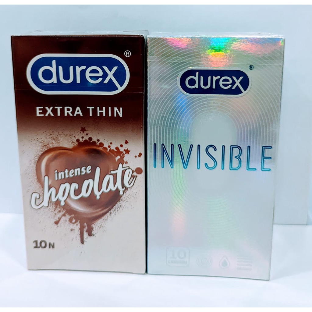 DUREX INVISIBLE 10S + DUREX EXTRA THIN INTENSE CHOCOLATE 10S | Shopee ...