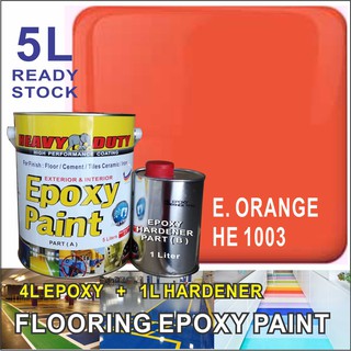 E ORANGE HE1003 EPOXY PAINT ( HEAVY DUTY BRAND ) 5L / HIGH QUALITY ...