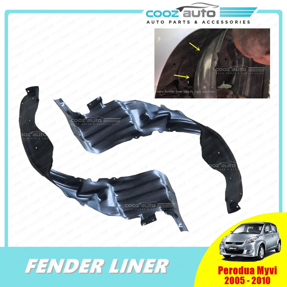 Perodua myvi 2005 - 2010 fender cover inner fender liner daun pisang ...