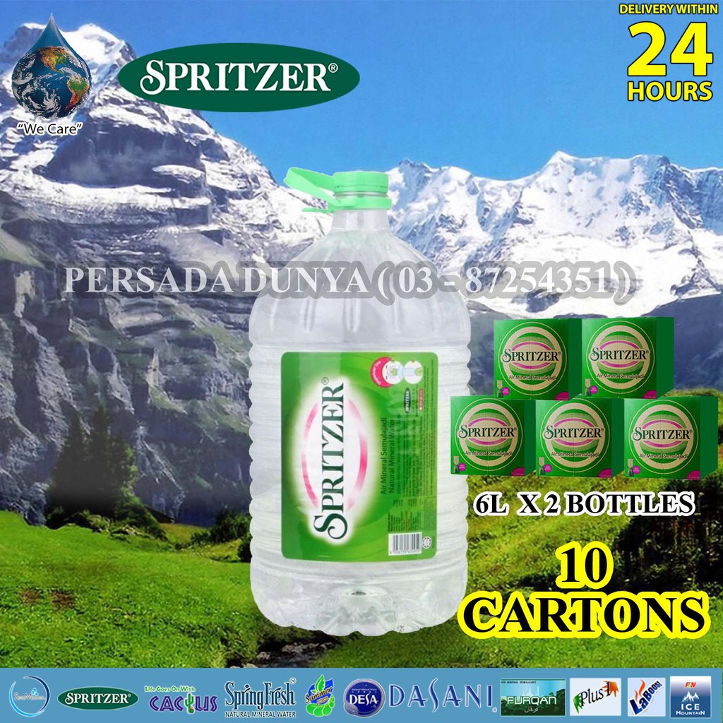 SPRITZER Mineral Water (6000ml x 2 Bottles x 10 Cartons) | Shopee Malaysia