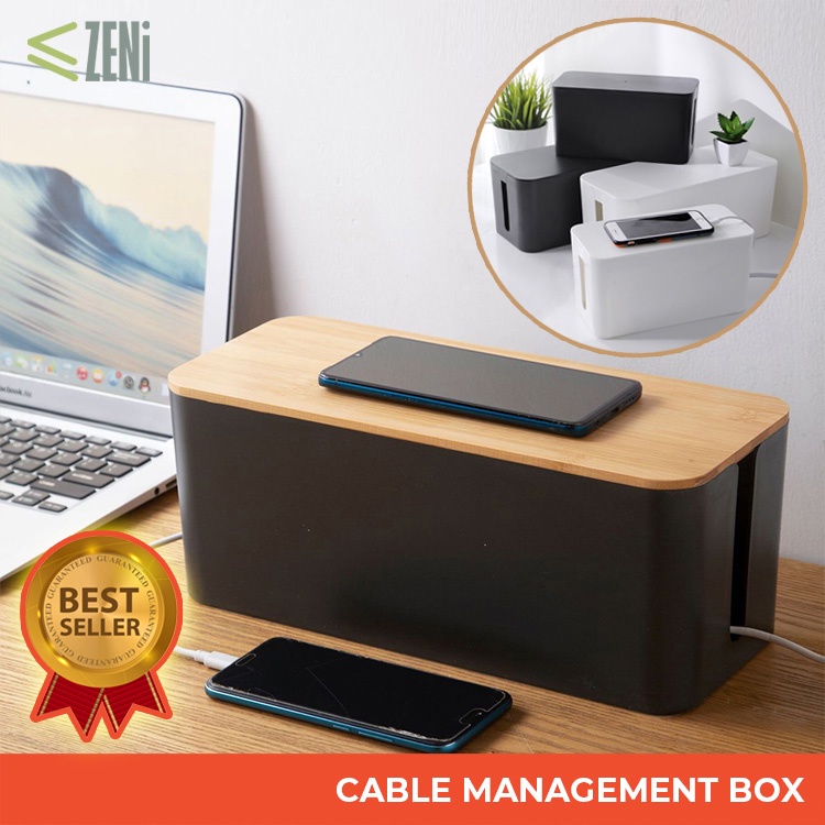 ZENi Cable Management Storage Box | Minimalist Cable Organizer Box ...