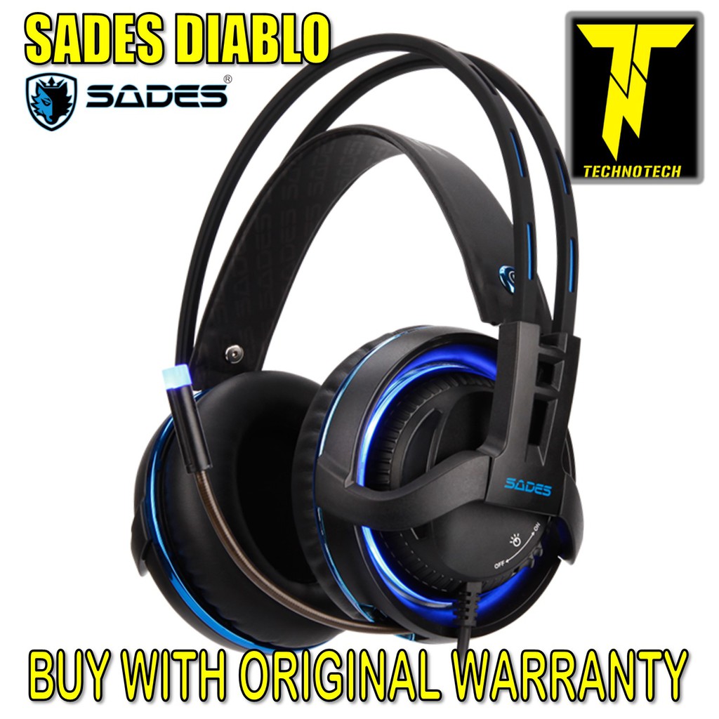 SADES DIABLO GAMING HEADSET - REALTEK CHIPSET GAMING AUDIO | Shopee ...