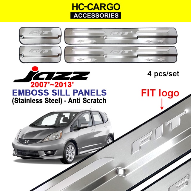 Honda Jazz 2007 - 2013 Door Sill Plate Stainless Steel Scuff Plate ...