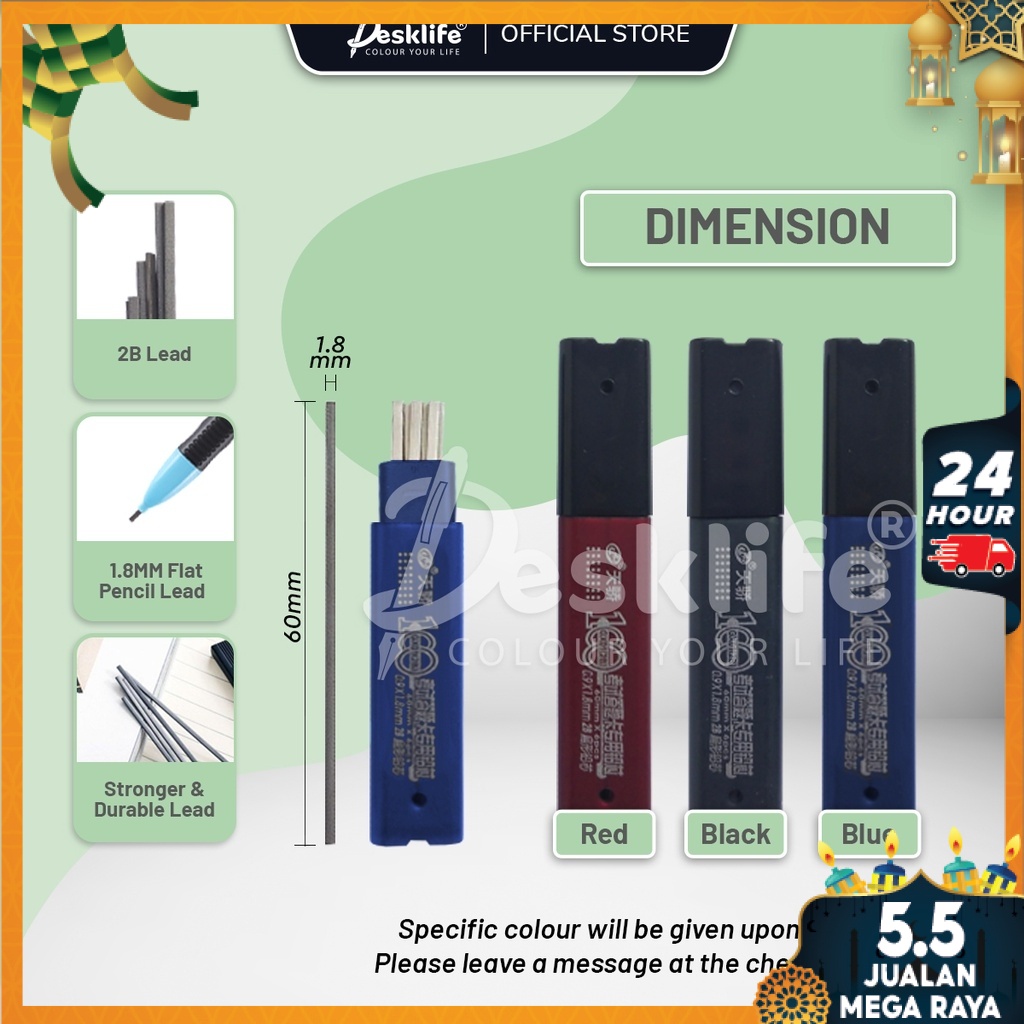 Desklife Success Khat Jawi 1.8mm 6pcs Mechanical Pencil Lead Pensel ...