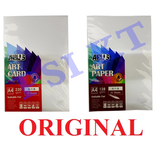 APLUS ART A4 ( PAPER 128 GSM 25 SHEETS & CARD 230 GSM 10 SHEETS ...