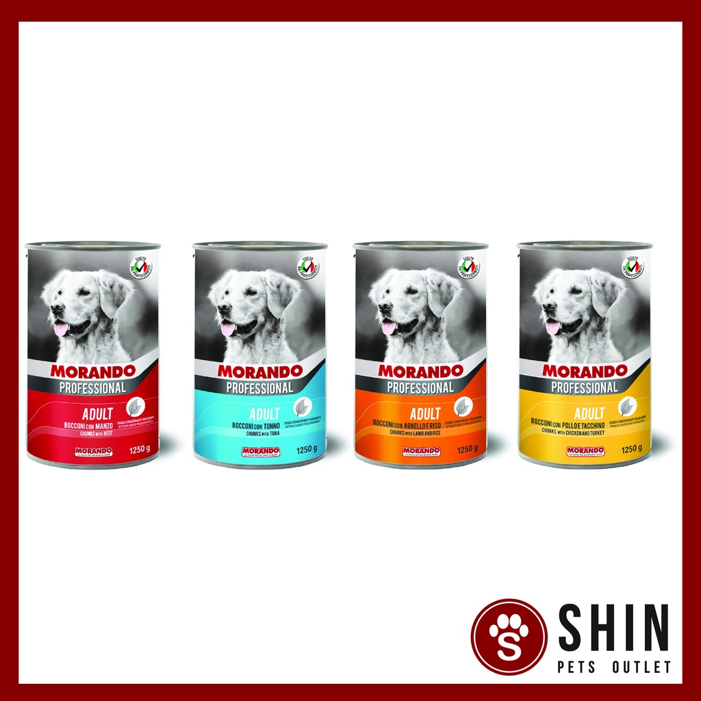 Morando Professional Chunks Dog Canned Food / Dog Wet Food 1250g / 1 ...