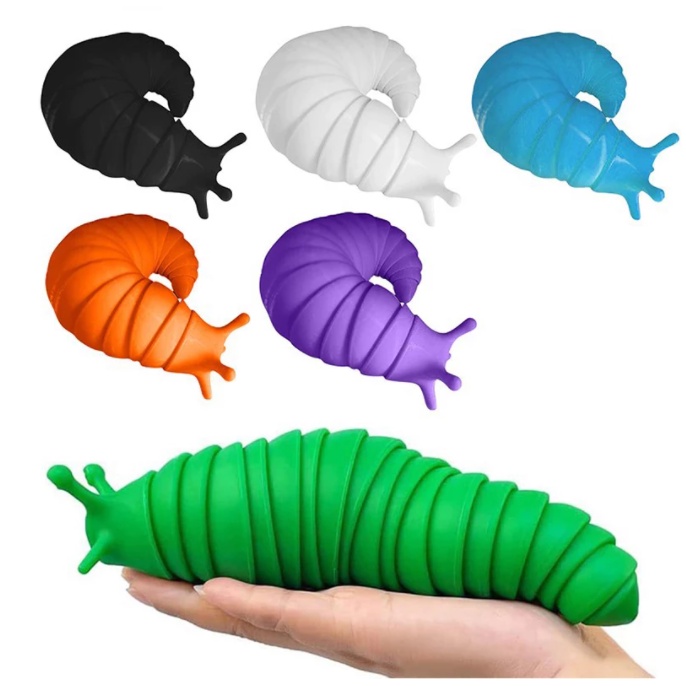 2022 New Fidget Toy Slug Articulated Flexible 3D Slug Fidget Toy All ...
