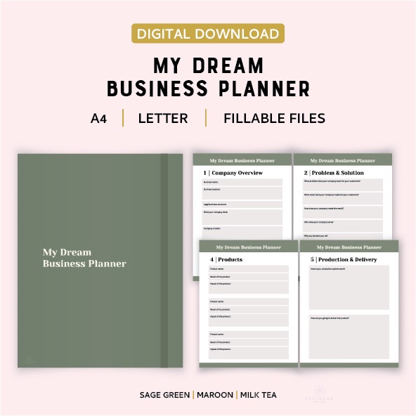 Digital Planner Fillable Digital Business Planner Printable Online ...
