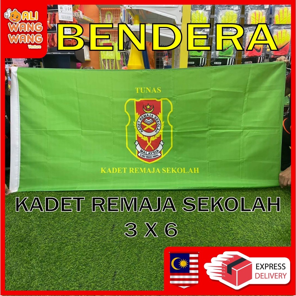 BENDERA KADET REMAJA SEKOLAH 3 KAKI x 6 KAKI / FABRIC COTTON POLYESTER ...