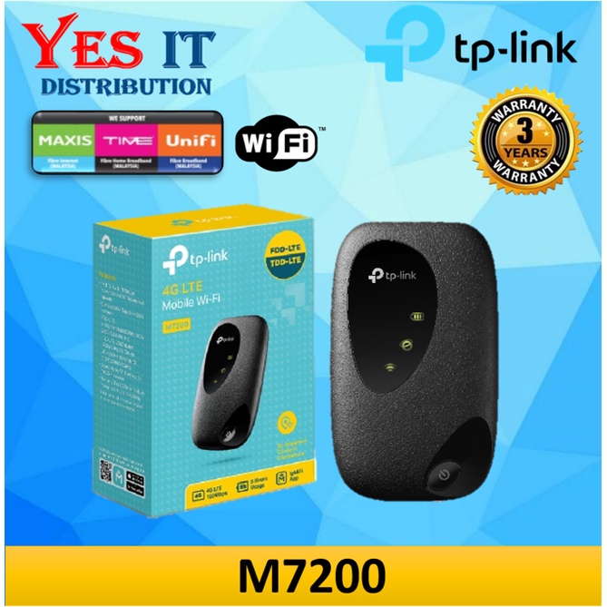 TP-LINK M7200 4G LTE Portable Mobile Wi-Fi Modem Router Wireless MiFi ...