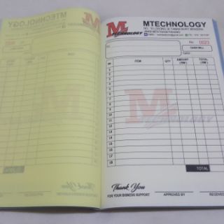 Buku resit 10 biji boleh letak nama syarikat bill book/ buku resit ...
