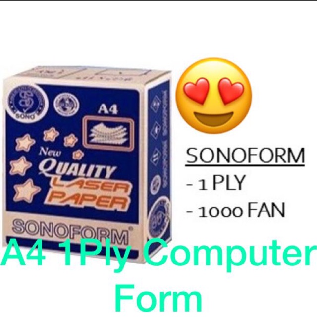 COMPUTER FORM - 1 PLY/1Ply 2Up (1000FANS) | Shopee Malaysia