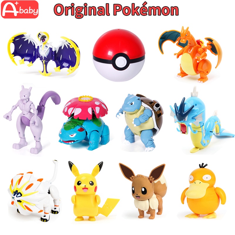 [A+baby] Pokemon Toys Set Action Figures Pikachu/Charizard/Mewtwo/Eevee ...