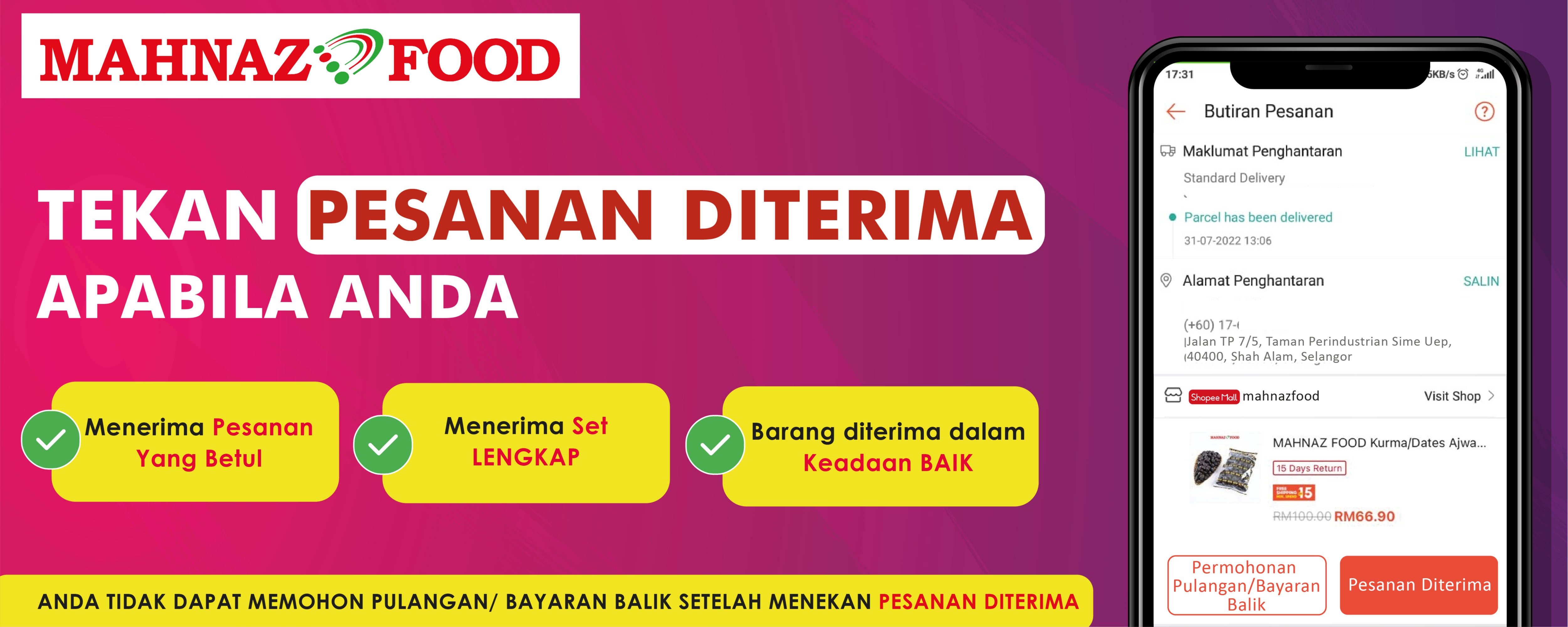 MAHNAZ FOOD Official Online Store, November 2022 | Shopee Malaysia