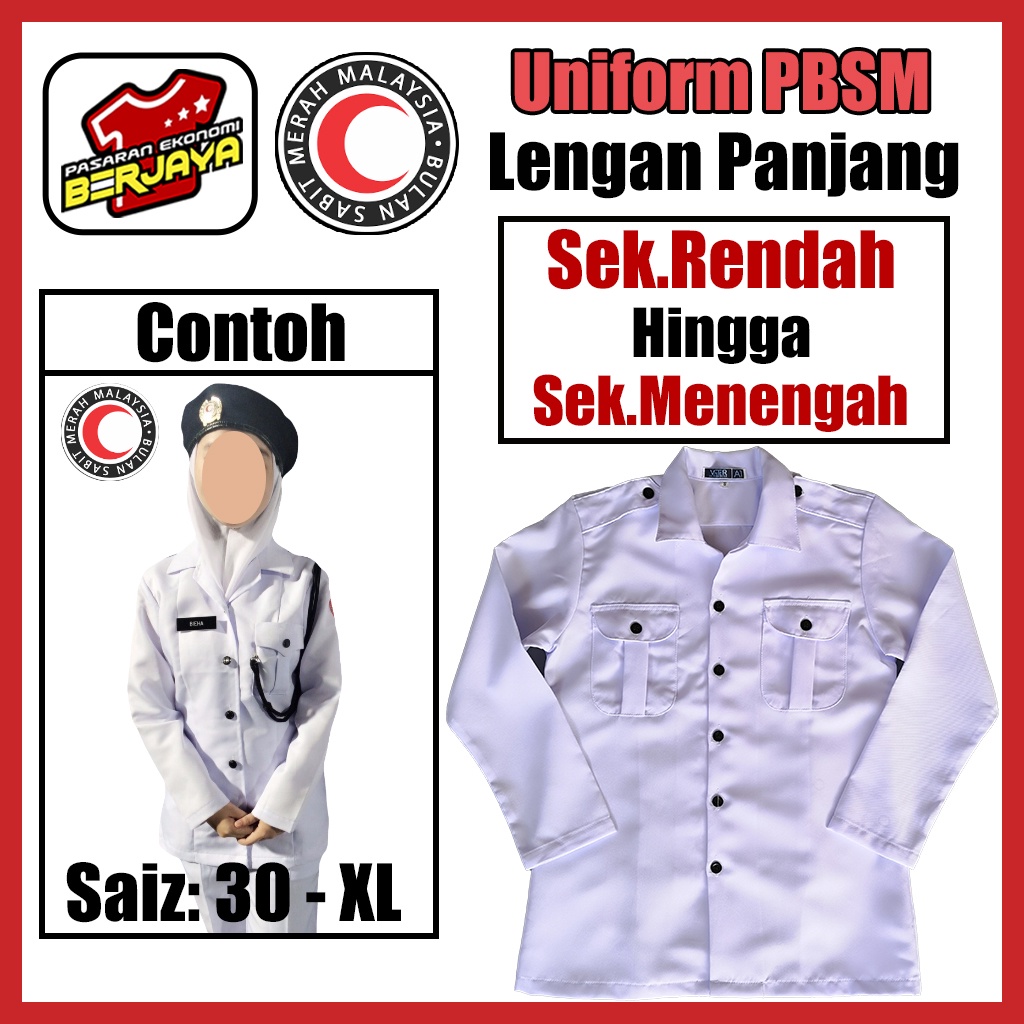 Uniform PBSM/Persatuan Bulan Sabit Merah Lengan Panjang(READY STOCK)# ...