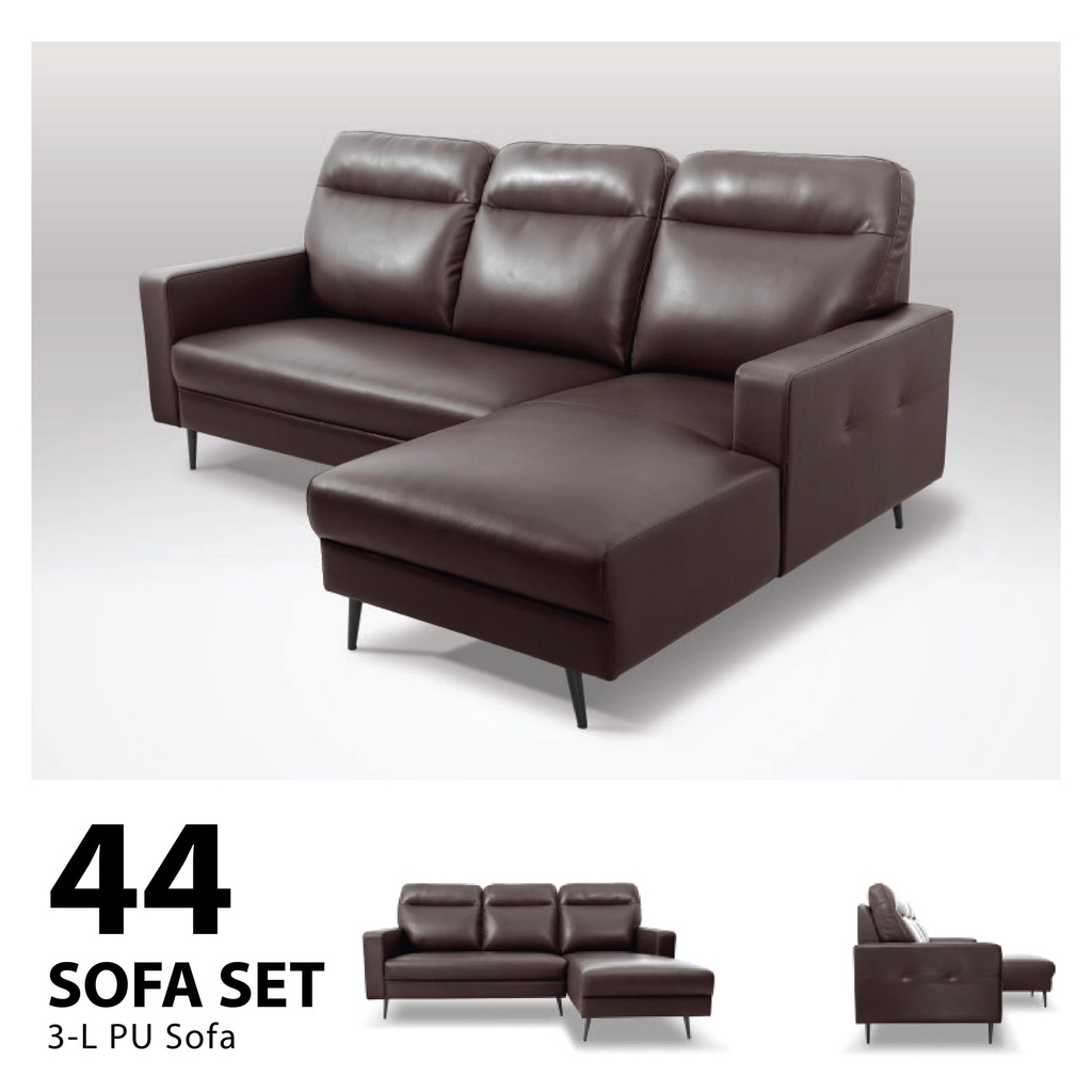 SOFA SET/ 3L PU SOFA/SET SOFA / LIVING ROOM SOFA SET/ L SHAPE SOFA/FAUX ...