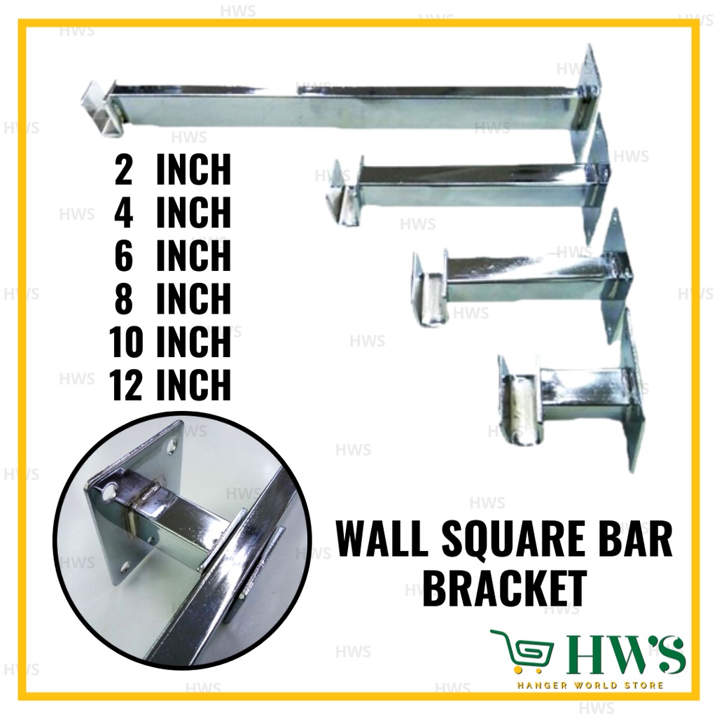 HWS WALL SQUARE BAR BRACKET | Shopee Malaysia